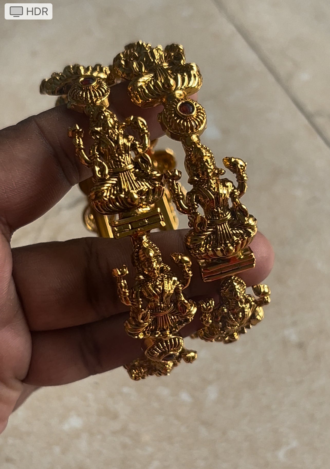 Laxmi devi screw type bangles – Fashion Mantra Jewellary